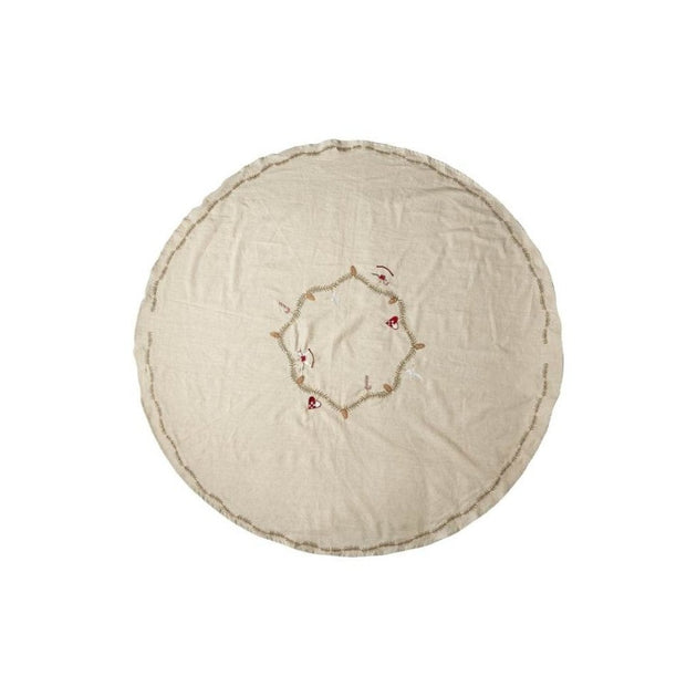 Bord Dug - Hør/Bomuld - Julemotiver - Ø150cm - Speedtsberg – Kræmmerhuset